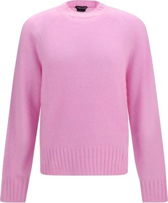 Tom Ford Nahtloser geb&uuml;rsteter Kaschmir-Rundhals-Pullover - - Knitwear - Damen - Rosa - L
