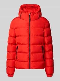 Superdry Steppjacke mit Label-Stitching und Kapuze