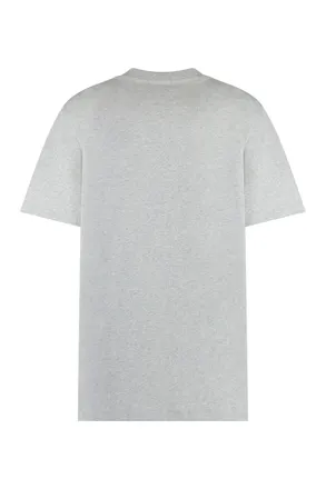 A.P.C. Womens T-Shirt Rue Madame Heathered Grey-Black Cotton T-Shirts & Jerseys Grey/black