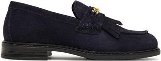 Tommy Hilfiger Slipper Th Chain Fringe Suede Loafer FW0FW09918 Dunkelblau
