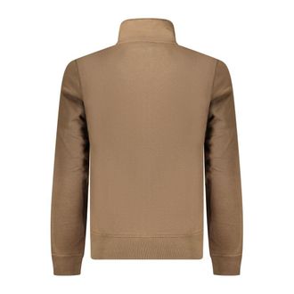 Napapijri Cotton-Blend Zip-Up Sweatshirt - Brown