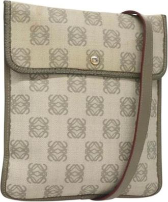 Loewe Pre-owned Cuir sacs-ports-paule - Femme - Pre-owned - Gris - Taille: ONE Size