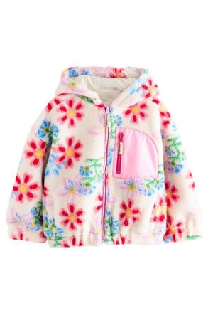 Next Kapuzenfleecejacke Fleecejacke aus Teddyfell mit Kapuze (1-St)