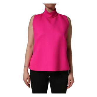 Dolce & Gabbana Femme, Tops, Rose, Taille: 32 FR D&eacute;bardeur &agrave; col montant sans manches