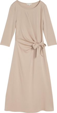 Tom Tailor Damen 1047642 Jersey Midi-Kleid mit Knoten-Detail, 32208-Soft Taupe Grey, 44