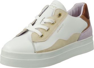 GANT FOOTWEAR Damen AVONA Sneaker, White/Lavender, 39 EU