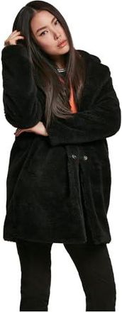 Urban Classics Manteau oversize en sherpa pour femmes, Noir, Taille 5XL