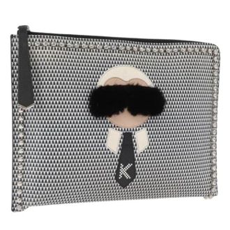 Fendi Pre-owned Leder Clutch - - Pre-owned - Damen - Grau - ONE SIZE