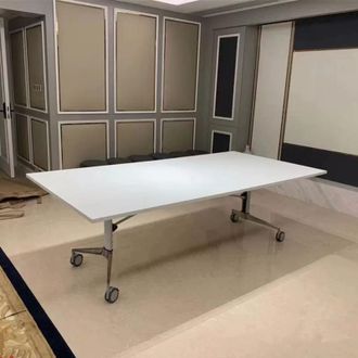 Generic Mobiler B&uuml;rotisch, gro&szlig;er klappbarer Konferenztisch mit leisen Rollen f&uuml;r Schulungsr&auml;ume und Seminare, modernes Design, einfache Mobilit&auml;t, platzspare