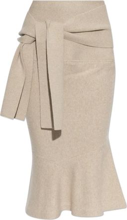 Jacquemus Jupe en laine Fiocco - Femme - Jupes - Beige - Taille: 40 FR