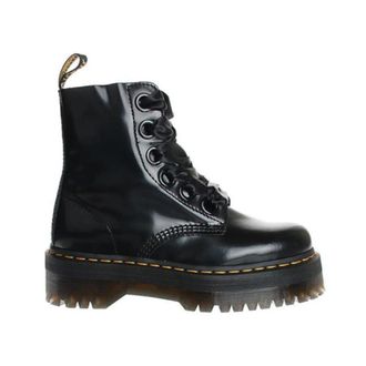 Dr. Martens Plateau-Stiefel mit Banddetail - - Shoes - Damen - Schwarzk - 40 EU