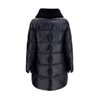 Herno Womens Black Goose Down Full-Length Jacket Clothing