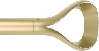 Umbra Loop Ausziehbare Vorhangstange mit D25mm, Verstellbare L&auml;nge 107-305 cm, Set inkl. Endst&uuml;cke und Befestigungsmaterial, Gold