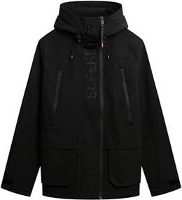 Superdry Homme Veste Coupe-Vent EMB Ultime, Stealth Black, XXL