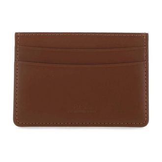 A.P.C. A.p.c., Homme, Accessoires, Brun, Taille: ONE Size Porte-cartes en Cuir Marron