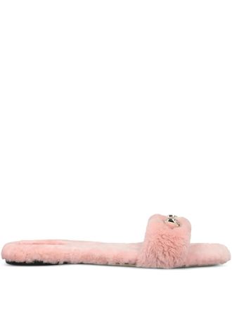 Gucci Flache Sandalen mit Horsebit-Detail - Rosa