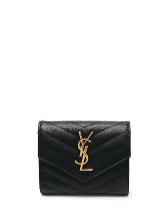 Saint Laurent Cassandre Portemonnaie - Schwarz