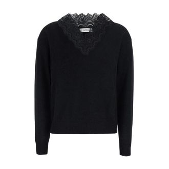 Jucca V-Ausschnitt Pullover - - Knitwear - Damen - Schwarzk - L