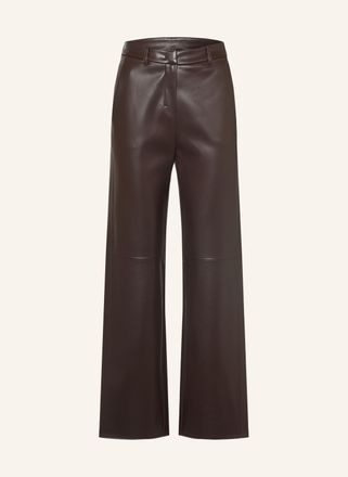 Max Mara Hose Sospiro In Lederoptik braun