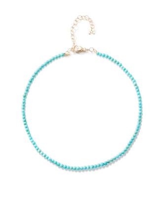 Mateo Bijoux bracelet Round en or 14ct serti de turquoise - Bleu