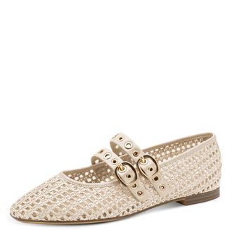 Tamaris Damen Ballerina flach beige (Ivory), 38