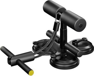 Generic Pufei Verstellbare Sit-Up Stange für das Home Fitnessstudio - Robust mit 200kg Tragkraft, Anti-Rutsch-Griffe, 3-stufige Höhenverstellung & Saugnäpfe f