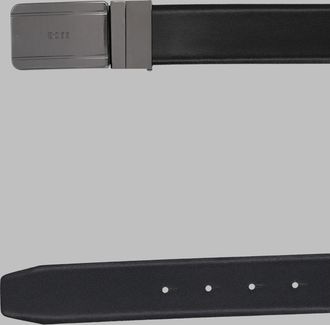 HUGO BOSS Reversible Leather Belt - Black