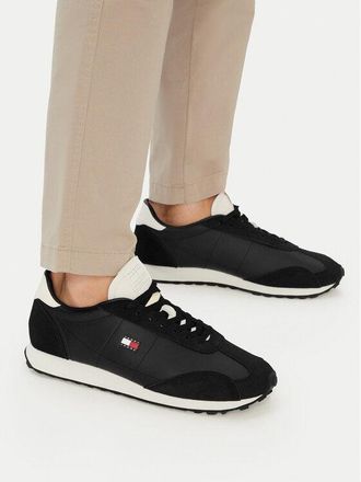 Tommy Jeans Sneakers Tjm Retro Runner Archive Mix Mat EM0EM01763 Schwarz