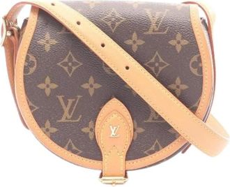Louis Vuitton Pre-owned Tambourin Monogram PVC Toile Enduite Sac Bandouli&egrave;re en Cuir - Femme - Pre-owned - Brun - Taille: ONE Size