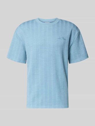 Les Deux T-Shirt mit Strukturmuster und Rundhalsausschnitt
