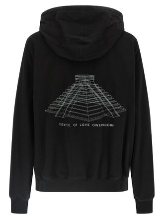 Rick Owens Mens Black Cotton Sweatshirt Clothing
