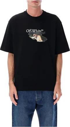 Off-white Homme, Tops, Noir, Taille: S T-shirt noire avec impression Paint Arrow