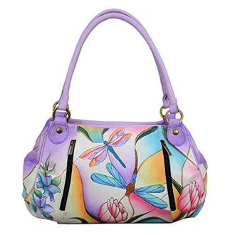 Anuschka 8064, Sac &agrave; Volants-Cuir v&eacute;ritable-Vitrail Libellule Femme, Einheitsgr&ouml;&szlig;e