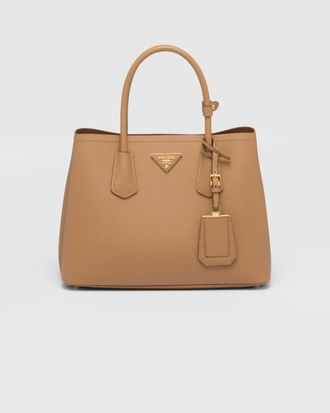 Prada Mittelgroße Prada Double Tasche aus Saffiano-Leder