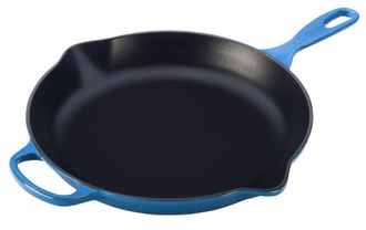 LE CREUSET Signature Gusseisen Brat- und Servierpfanne, Rund, Ø 30 cm, Für alle Herdarten inkl. Induktion geeignet, 2,97 kg, Marseille, 20182302000422