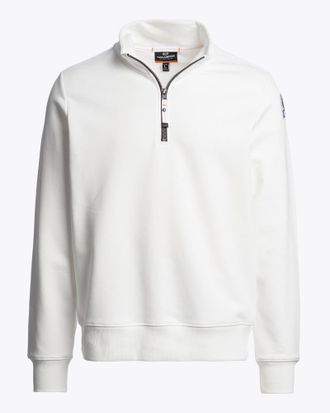 Parajumpers Sweatshirt mit kurzem Rei&szlig;verschluss und Logo-Patch am Arm in
