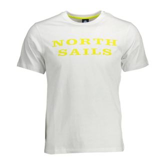 North Sails Homme, Tops, Blanc, Taille: 2XL Tee Logo Imprim&eacute; Style Casual
