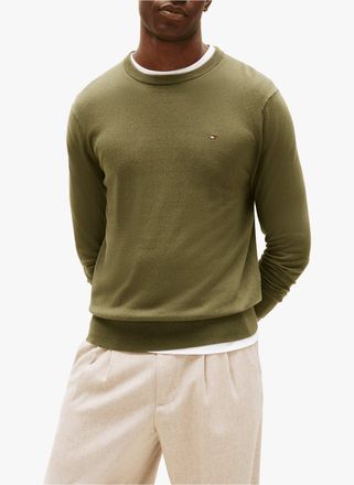 Tommy Hilfiger Pull col rond en coton et cachemire