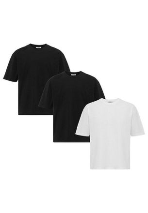 Red Bridge T-Shirt 3er Pack Oversized Basic T-Shirt - Minimalistischer Look, Rundhals (Set, 3-tlg) Basic Design f&uuml;r vielseitige Outfits