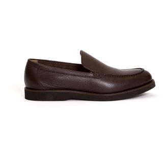 Doucal's Homme, Chaussures, Brun, Taille: 40 1/2 EU Hammered Leather Moccasin Slippers