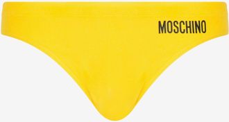 Moschino Badehose aus Lycra mit Smiley-Motiv - Gelb