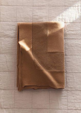 Mango Couverture enfant coton ajour&eacute; &eacute;cru - Home - 70X100cm - MANGO HOME