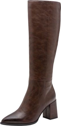 Marco Tozzi Damen Stiefel Spitz mit Blockabsatz, Braun (Cafe), 38 EU