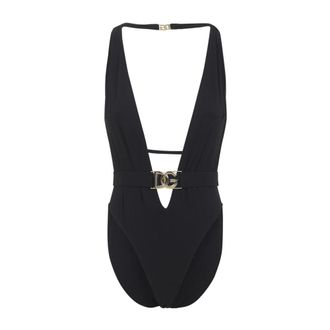 Dolce & Gabbana Femme, Maillots de bain, Noir, Taille: 38 FR One-piece