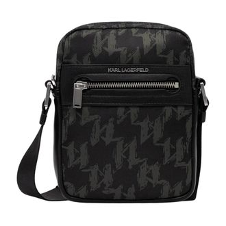 Karl Lagerfeld K/Monogram Pouch - - Bags - Herren - Schwarzk - ONE SIZE