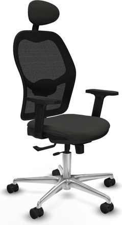 Piqueras y Crespo Jorquera Gepolsterter Stuhl mit 2D-Armen, h&ouml;henverstellbarer Lendenwirbelst&uuml;tze und festem Kopfteil, ausgestattet mit Syncro/Traslack und injiziertem 