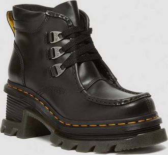 Dr. Martens Corran 3-Ösen Atlas Leder Stiefel Mit Absatz in Schwarz, Größe: 36