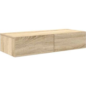 vidaXL Wandregal mit Schubladen Sonoma-Eiche 80x33x17 cm Holzwerkstoff vidaXL