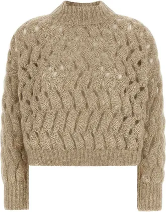 Brunello Cucinelli Rundhalspullover - Beige