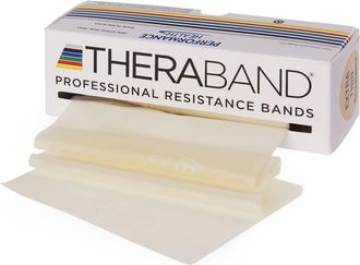Theraband TheraBand 5,50m im Vorratsrolle | Fitnessband | Gymnastikband | Stretchband f&uuml;r Ganzk&ouml;rpertraining | Widerstandsband | Terrab&auml;nder Therapie, Reha |100